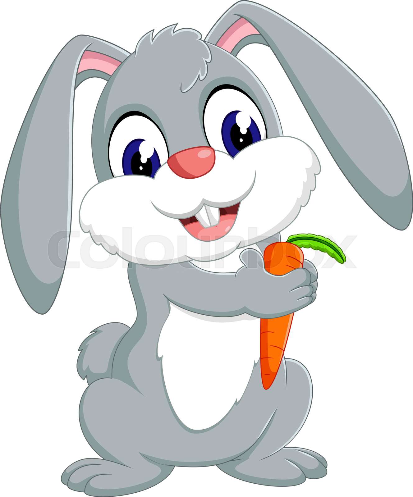 Illustration Of Cute Rabbit Cartoon Stock Vector Colourbox