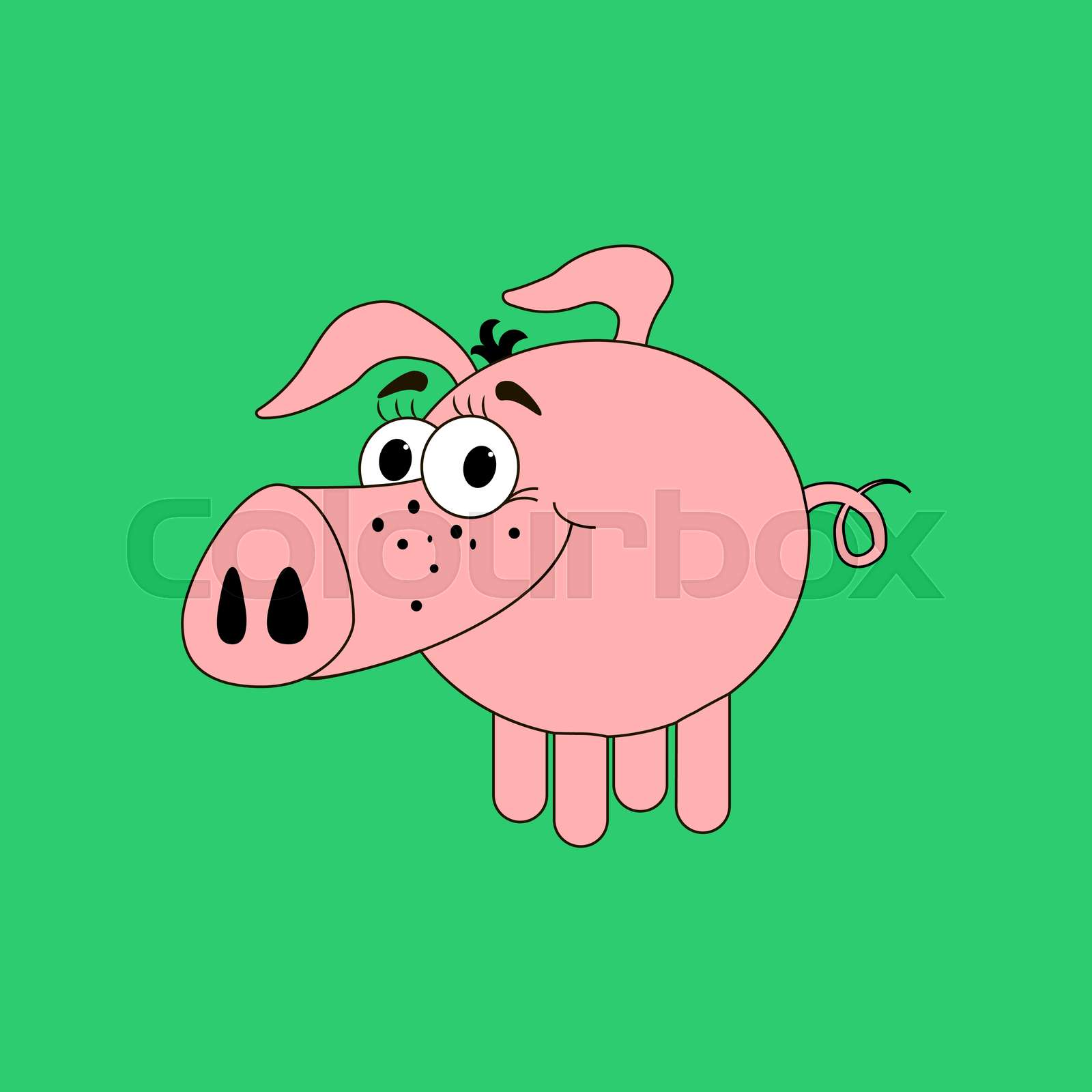 Pig Illustration Vector Stock Vector Colourbox