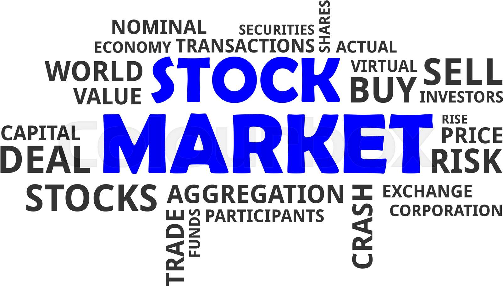 Word Cloud Stock Market Stock Vector Colourbox