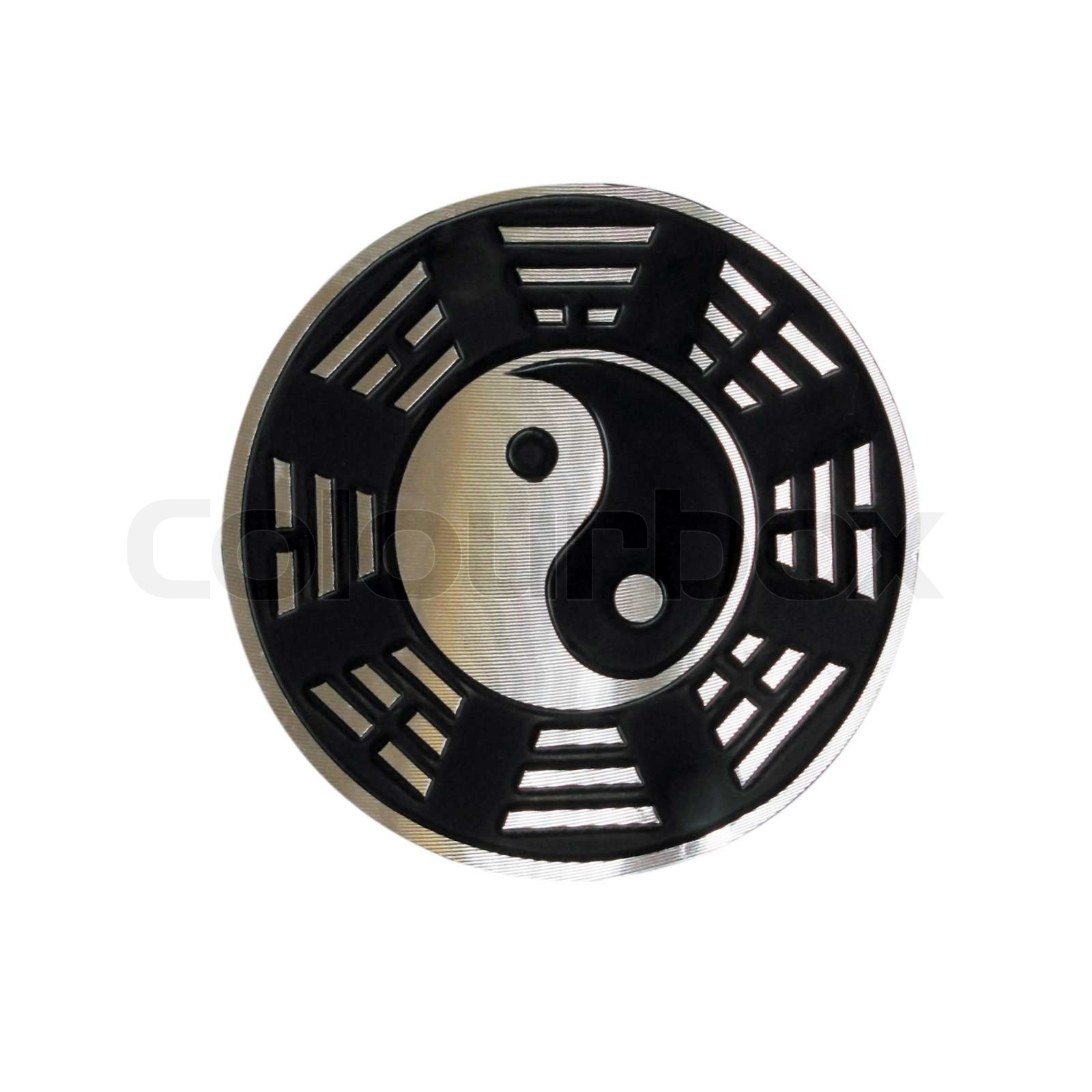 Yin Yang Mit Trigramme Stock Bild Colourbox