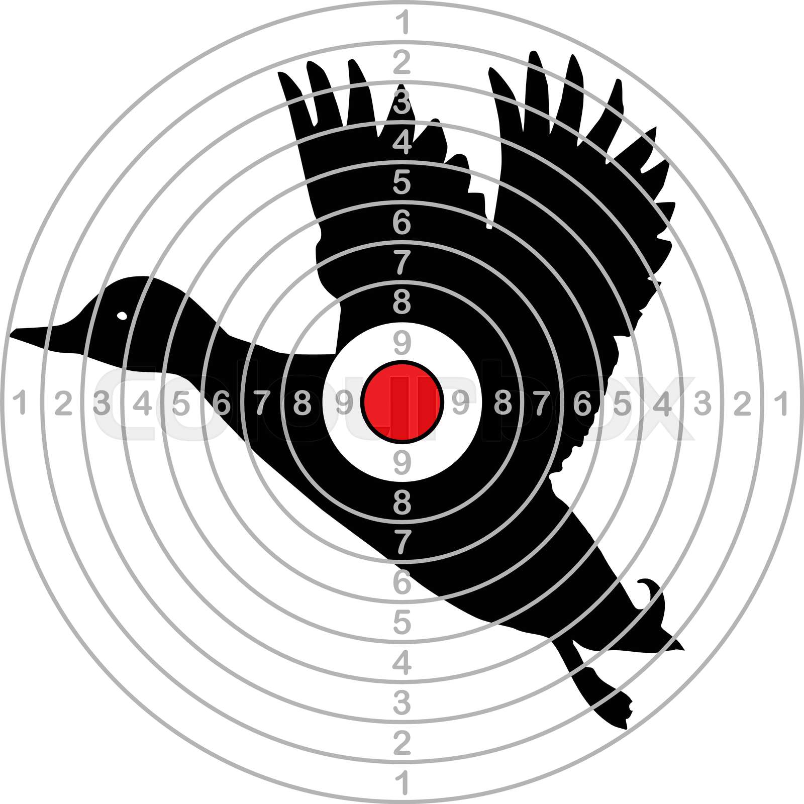 Target Shooting With Centre Of Duck Vector Stock Vector Colourbox