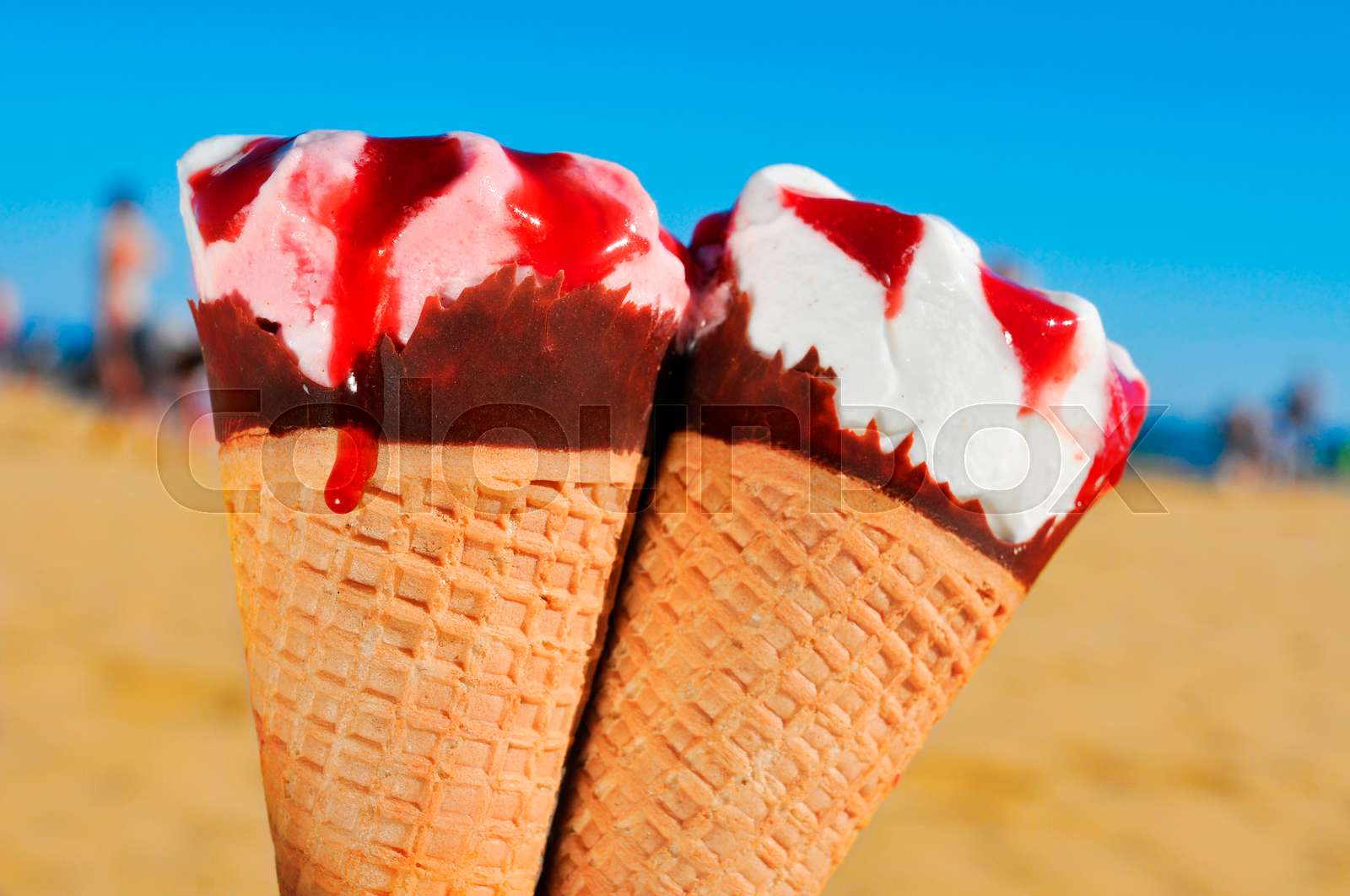 Ice Creams On The Beach Stock Image Colourbox