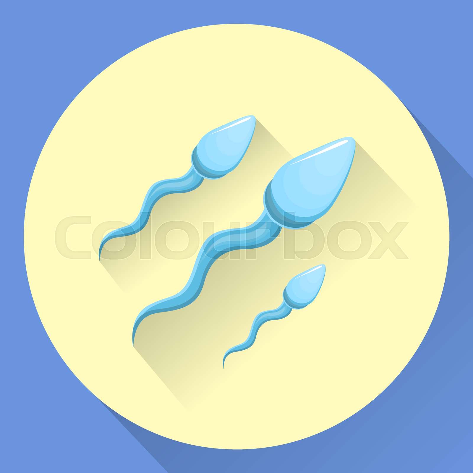 Sperm Icon Flat Vector Illustration Flat Style Eps10 Stock Vector