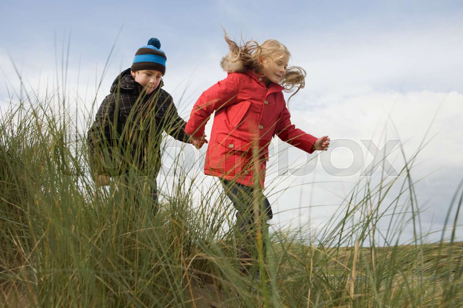 Brother And Sister Outdoors Stock Image Colourbox