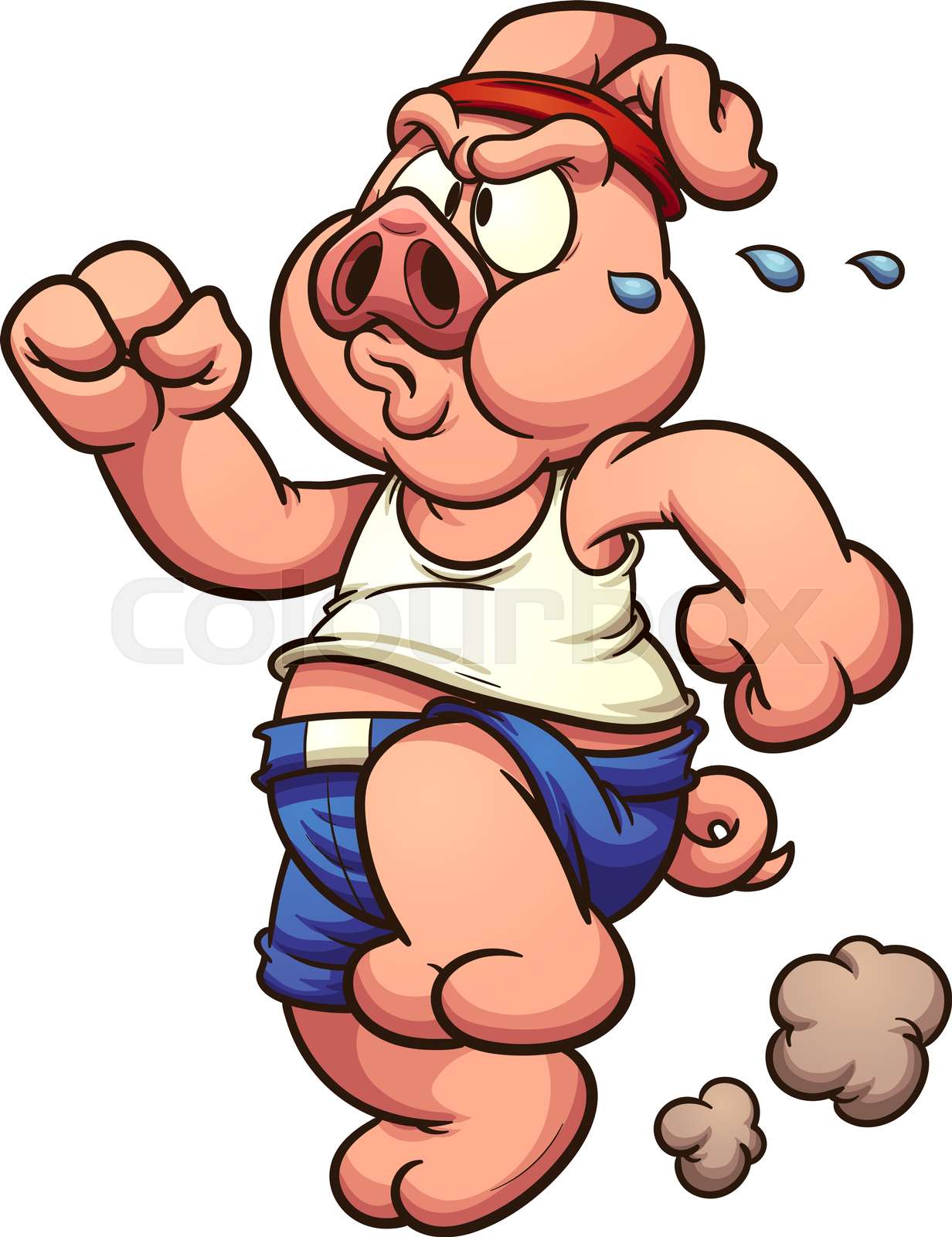 Exercise Pig Stock Vector Colourbox