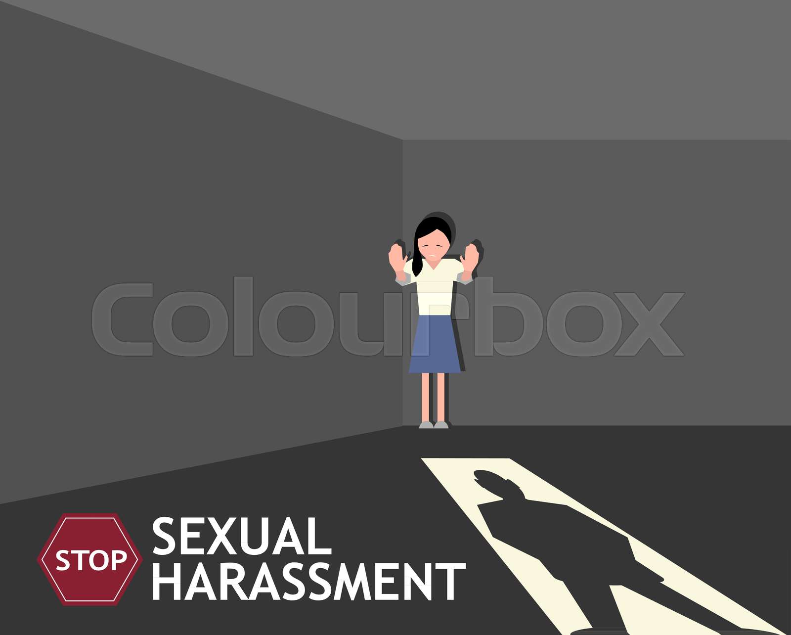 Sexual Harassment Poster With Girl Stock Vector Colourbox