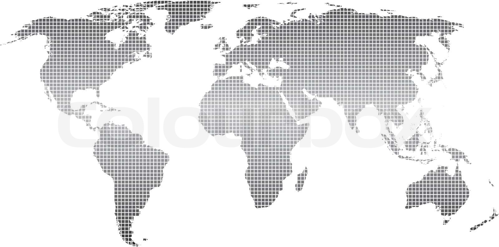 Stylised World Map Stock Vector Colourbox