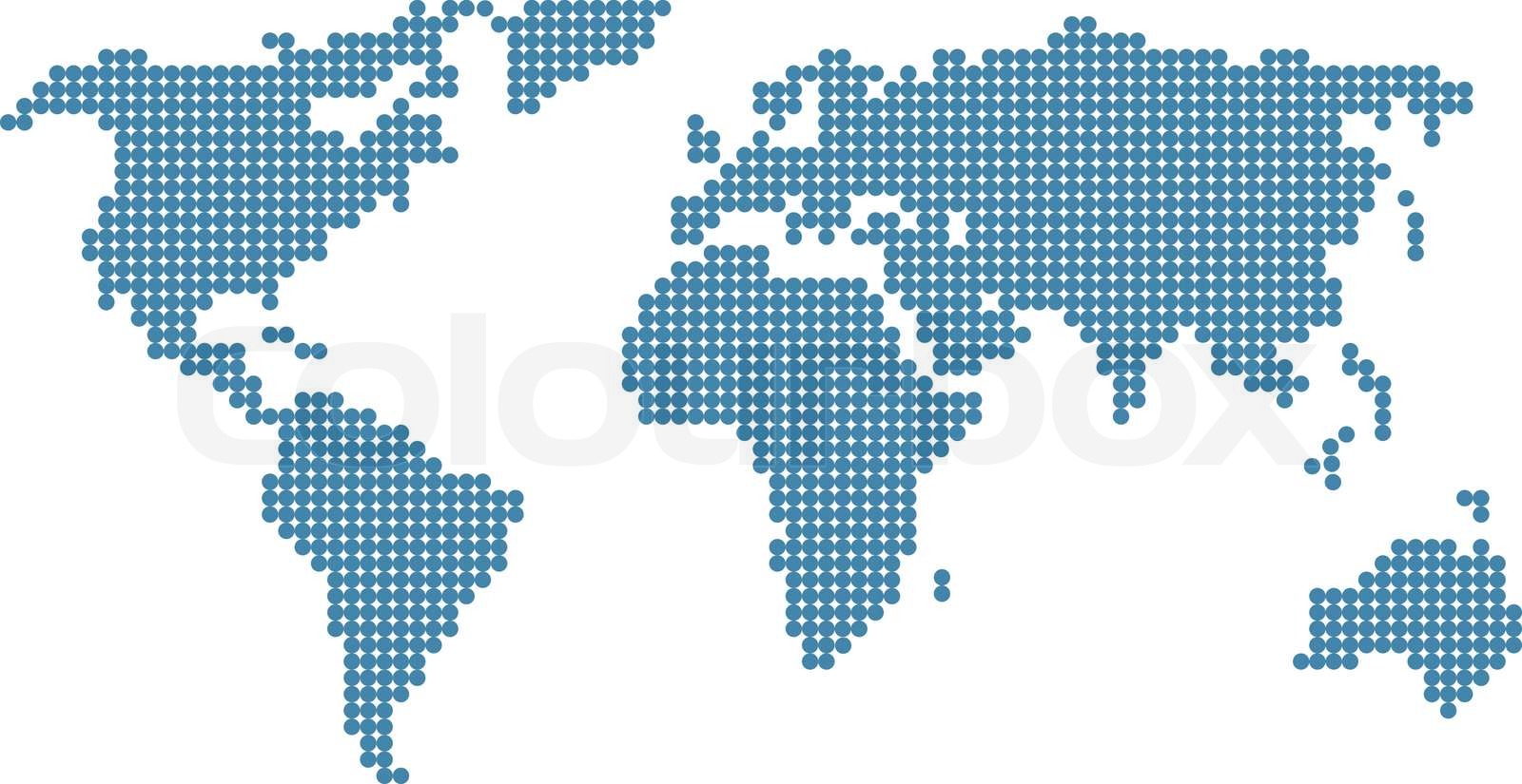 Doted World Map Stock Vector Colourbox