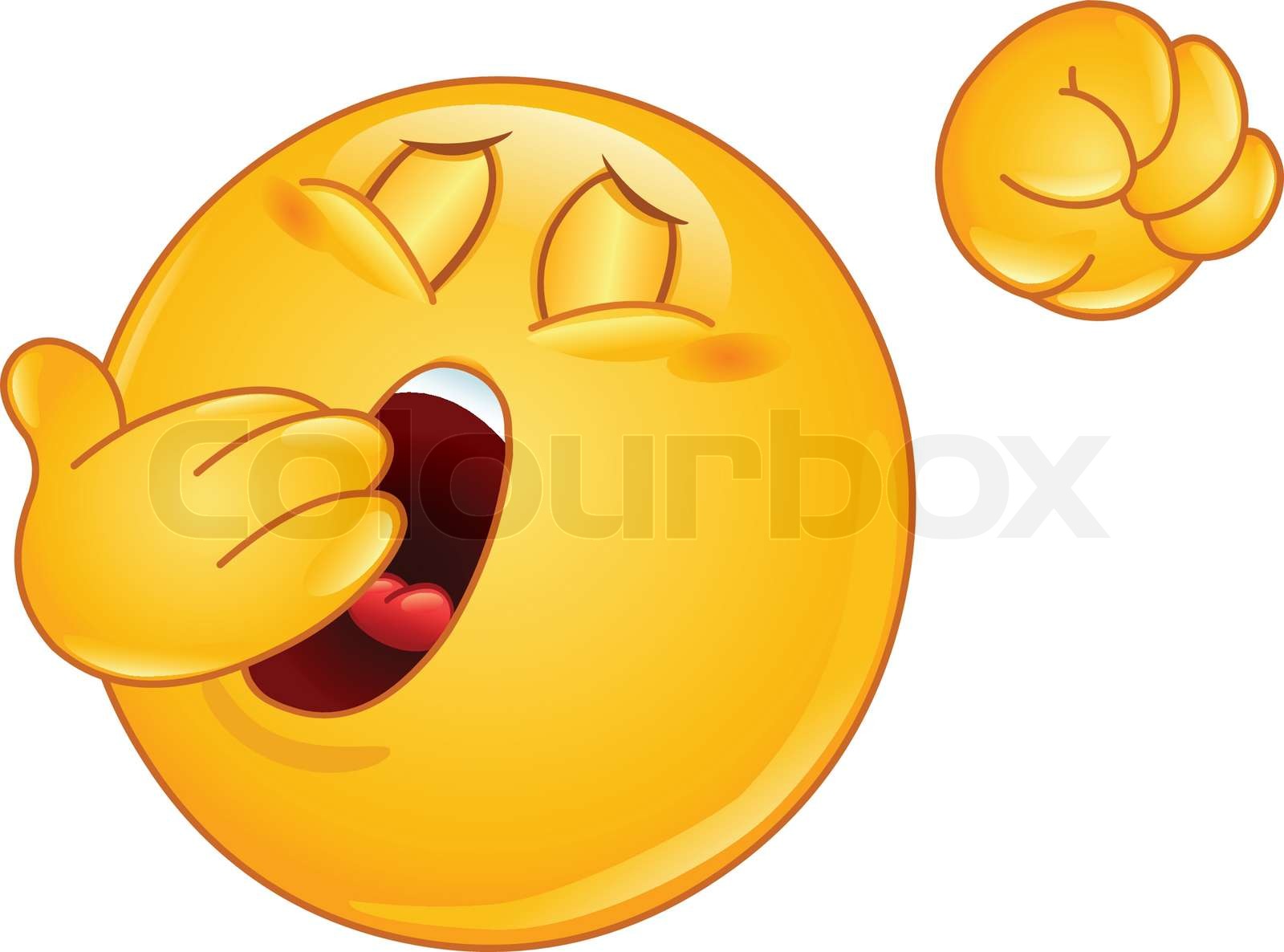 Yawning And Stretching Emoticon Stock Vector Colourbox