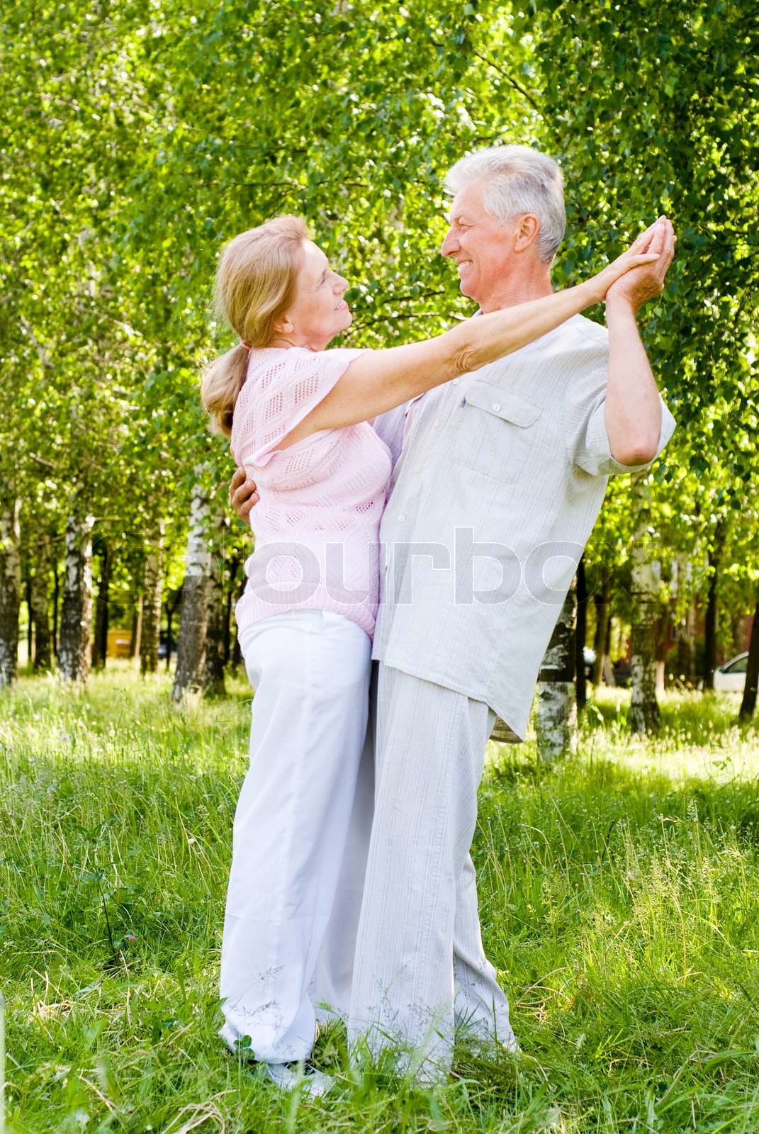 Elderly Couple Dance Stock Image Colourbox