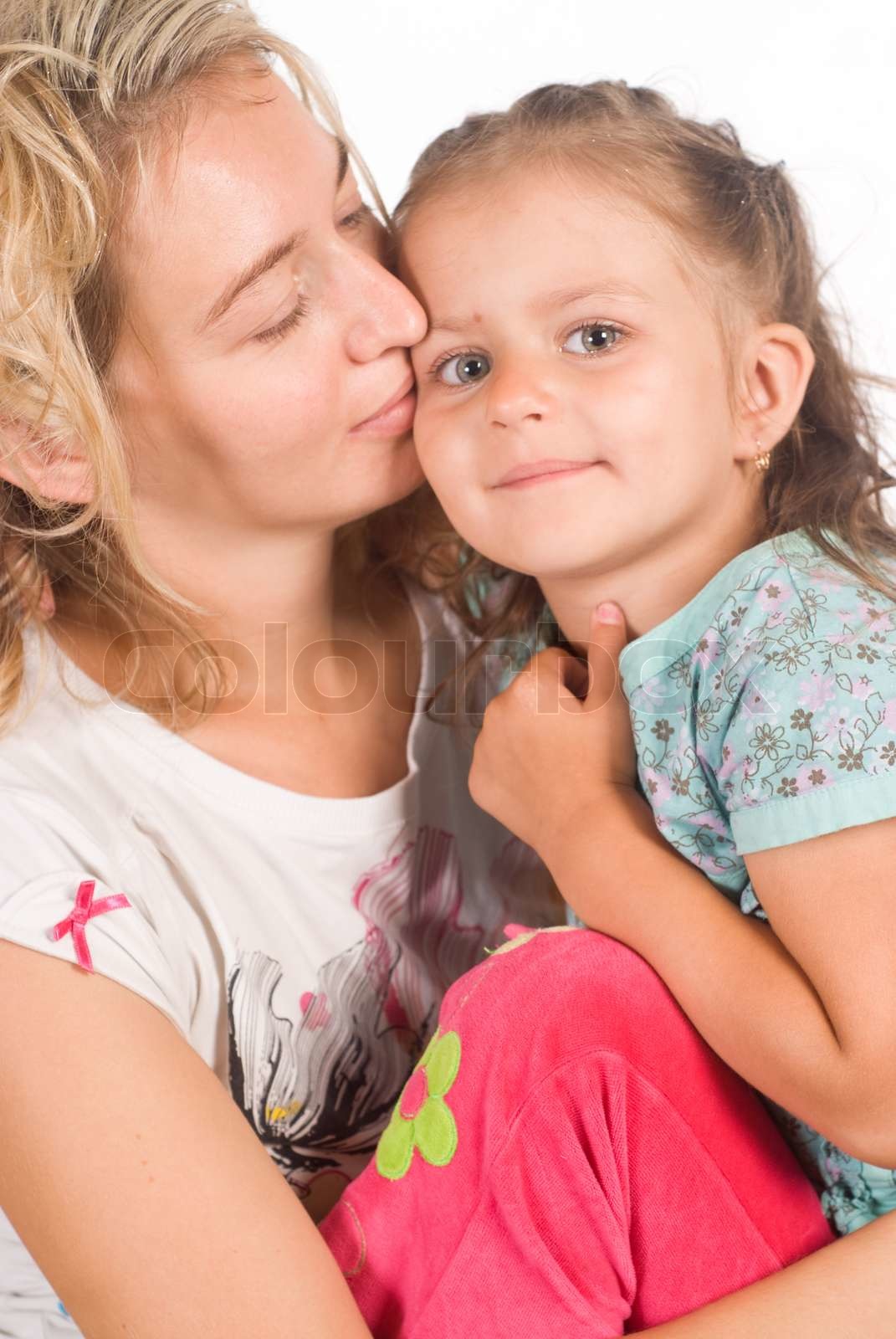 Mom With Daughter Stock Image Colourbox