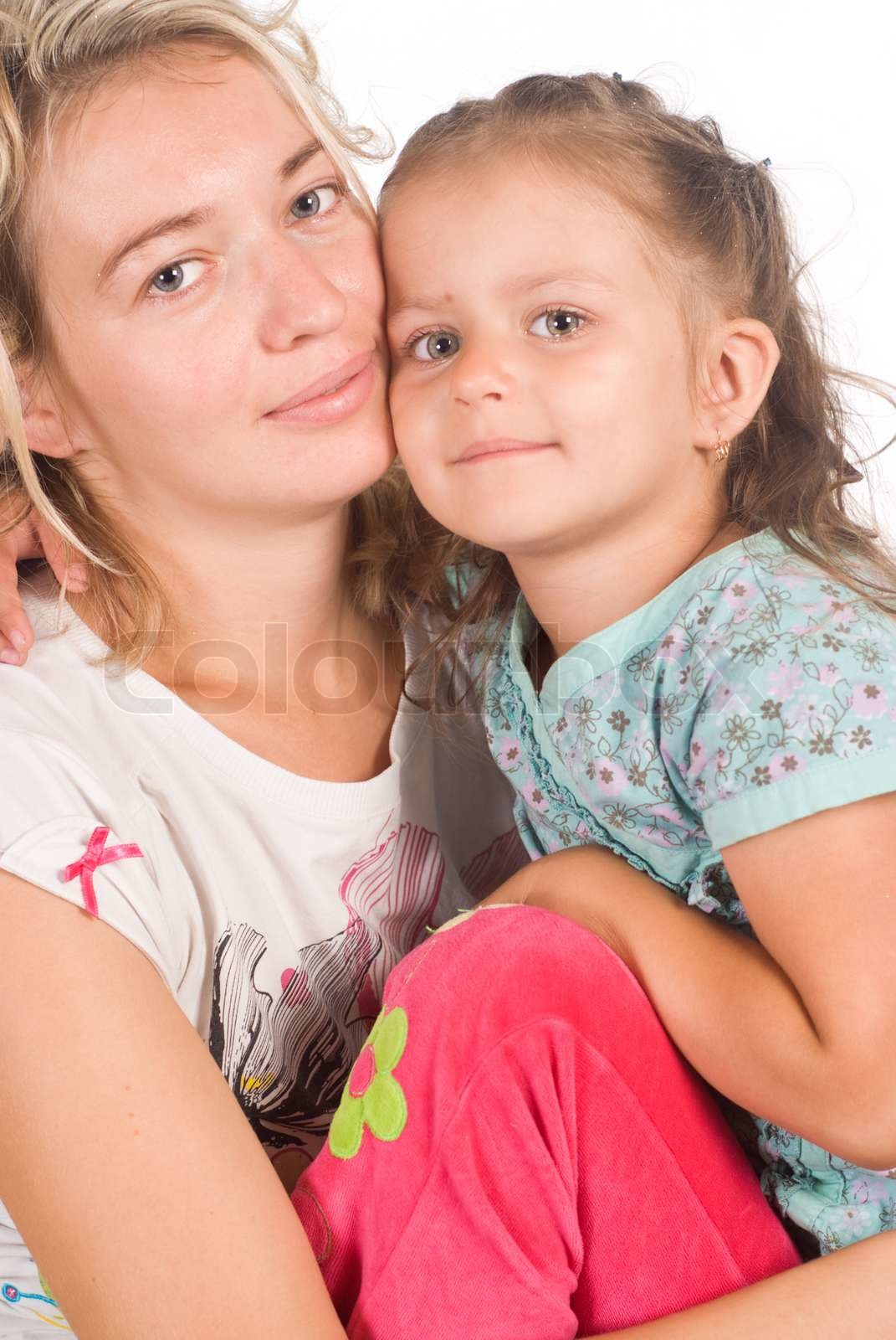 Mom With Daughter Stock Image Colourbox