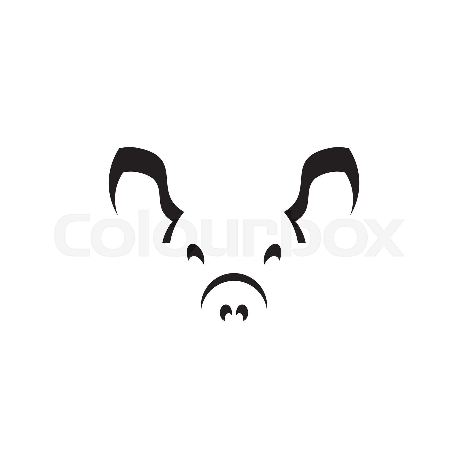 Black Pig Logo Icon Symbol Element Stock Vector Colourbox