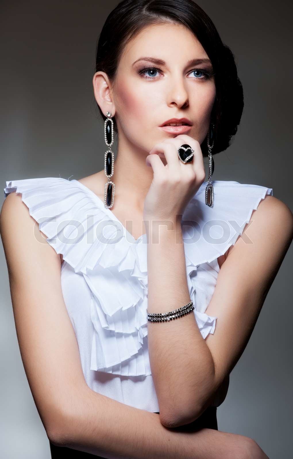 Alluring Brunette Stock Image Colourbox