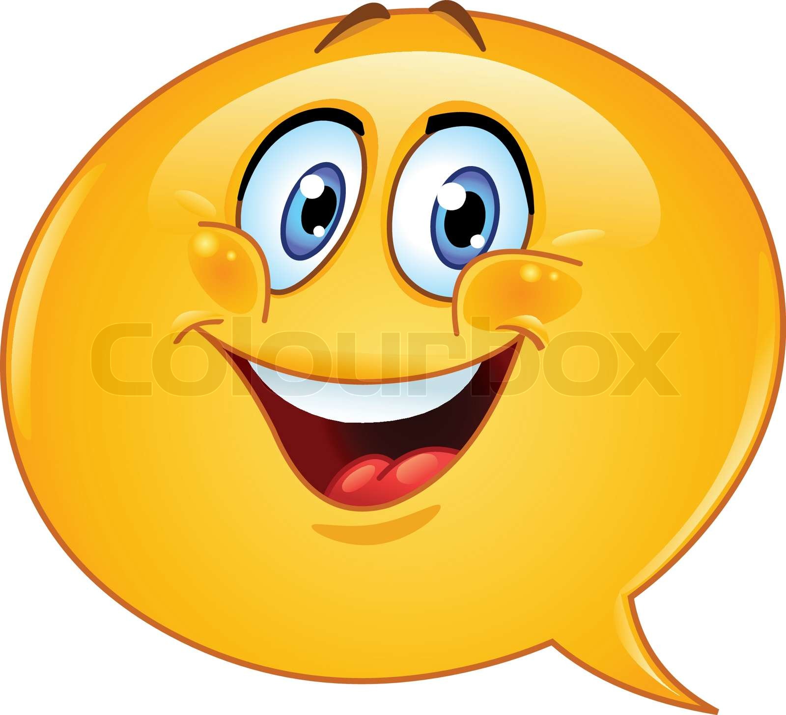 Speech Bubble Emoticon Stock Vector Colourbox