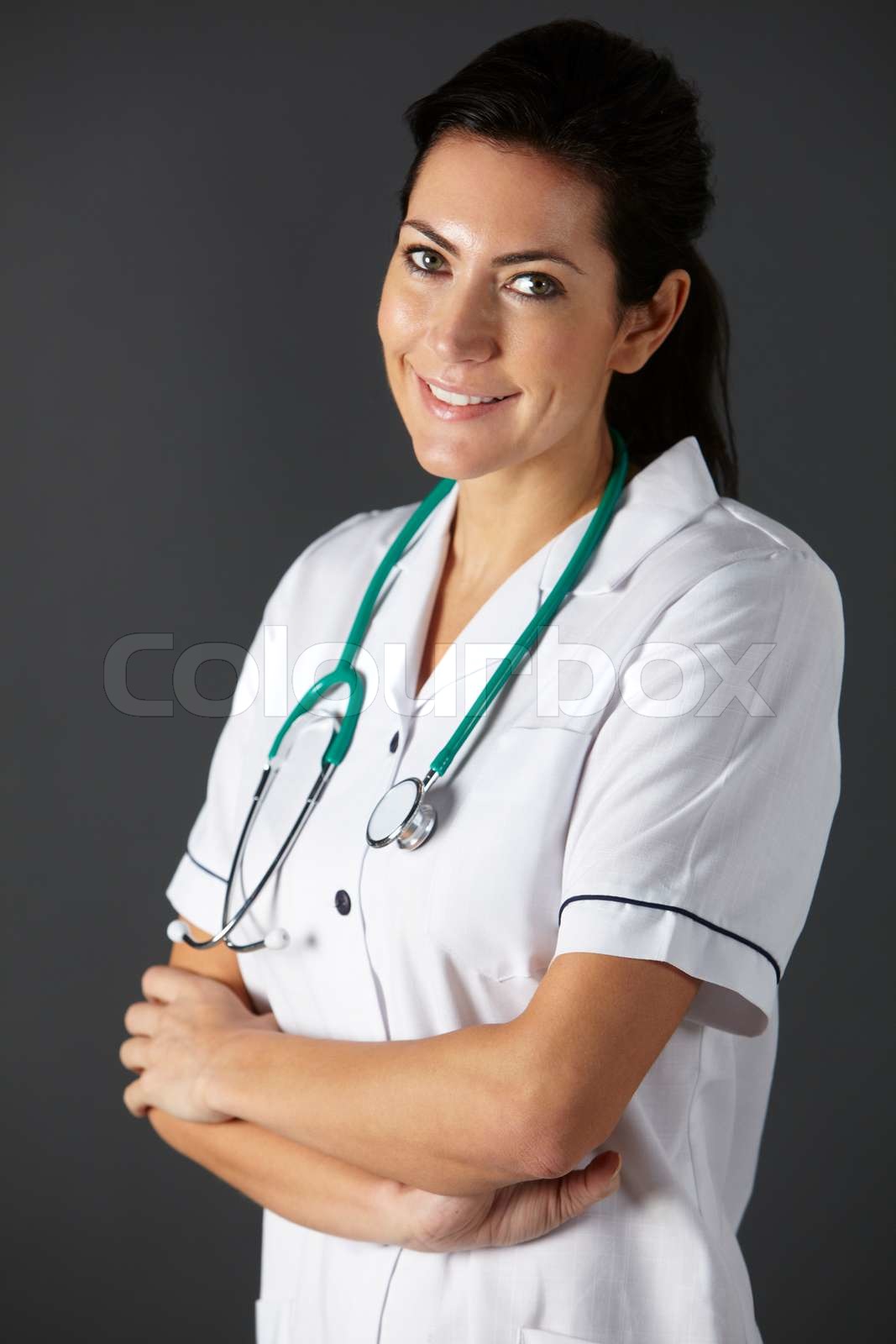 American Nurse Studio Portrait Stock Image Colourbox