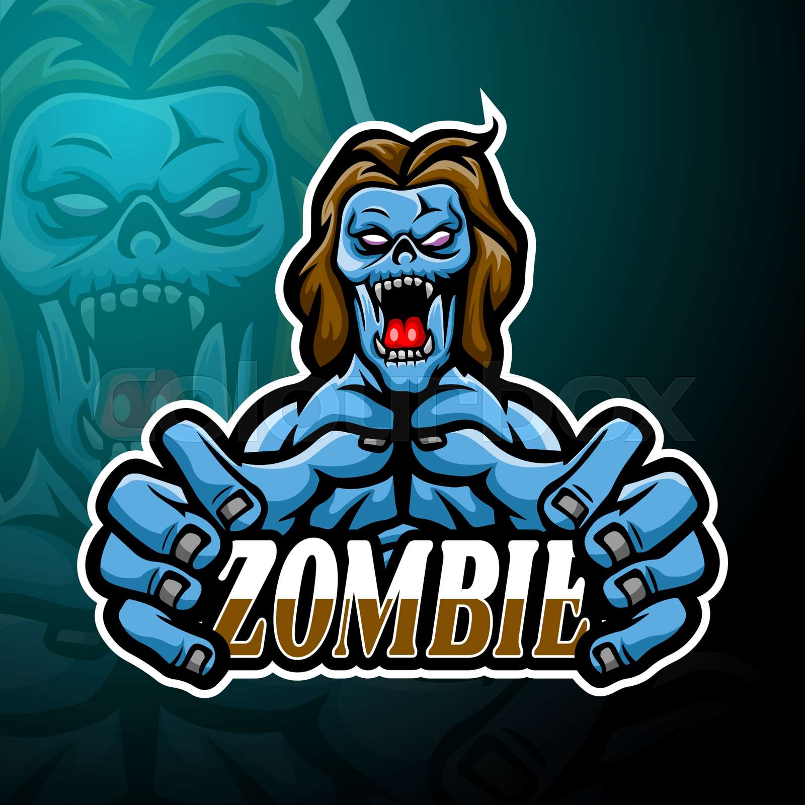 Zombie Esport Logo Mascot Design Stock Vector Colourbox