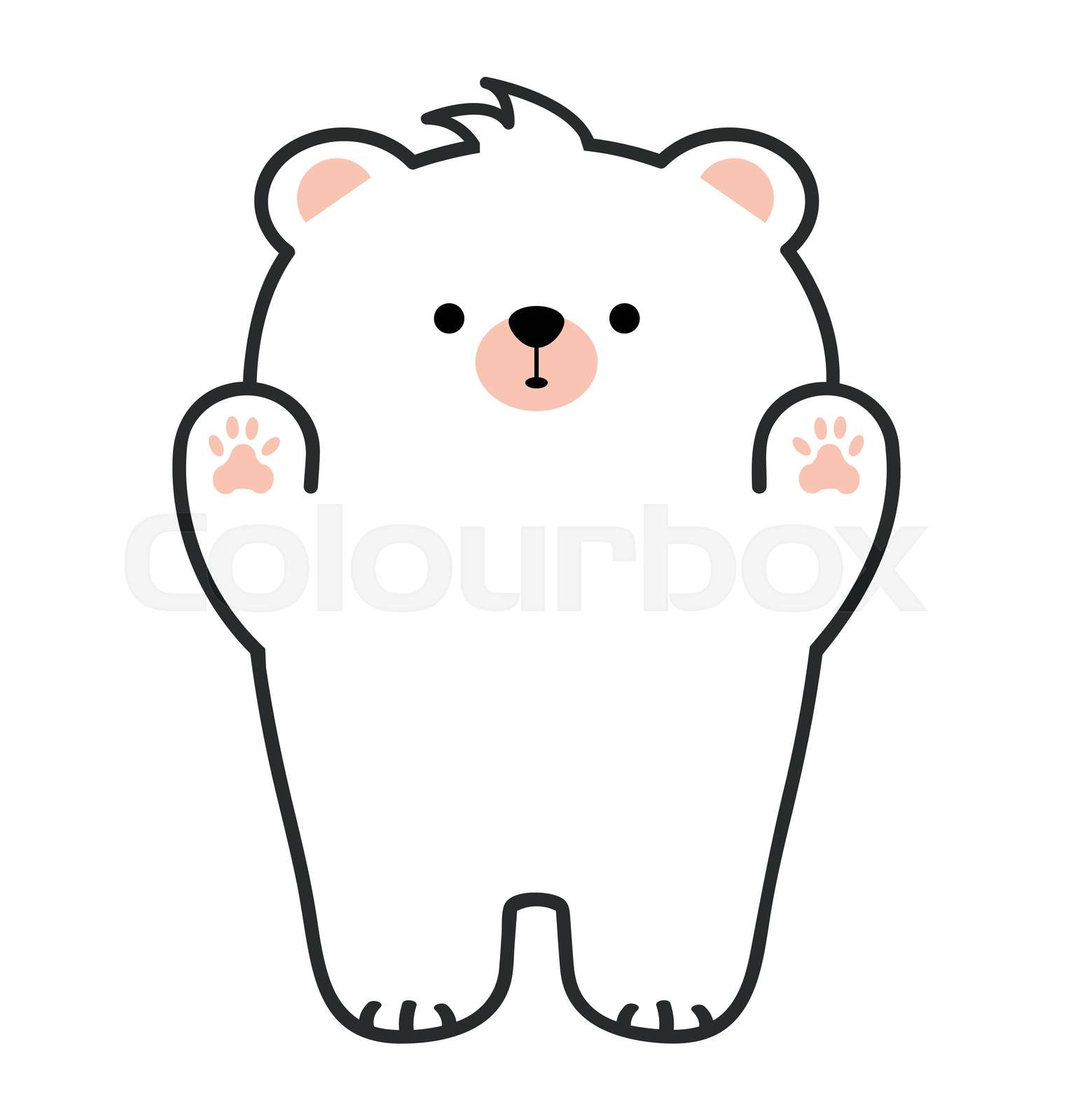 White Bear Cartoon Vector Icon Stock Vector Colourbox