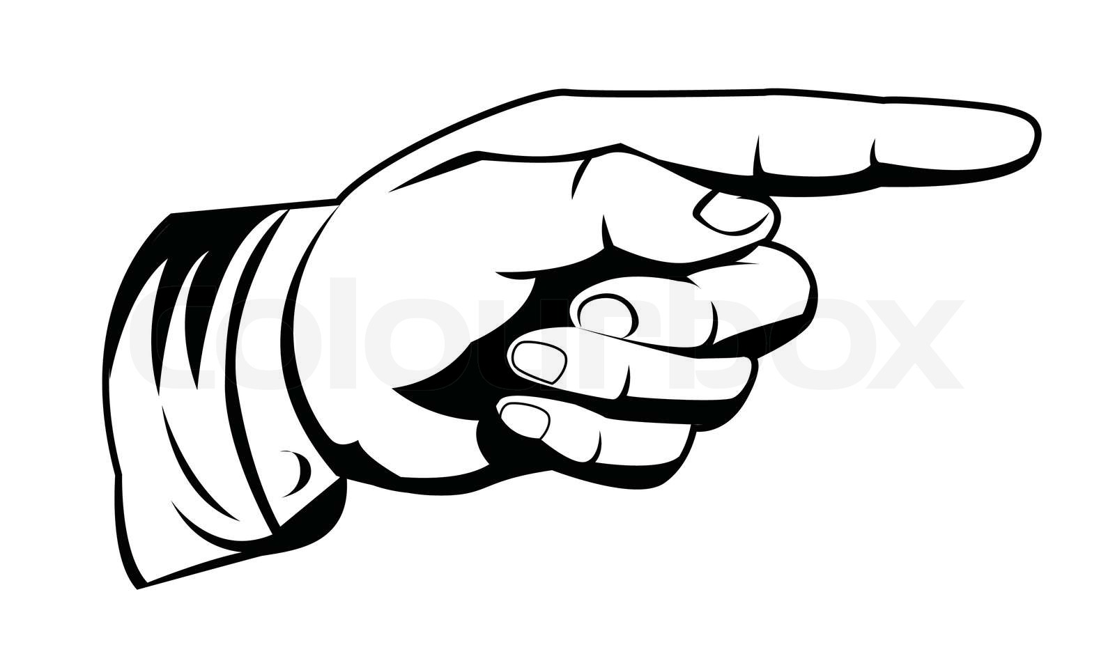 Pointing Hand Stock Vector Colourbox