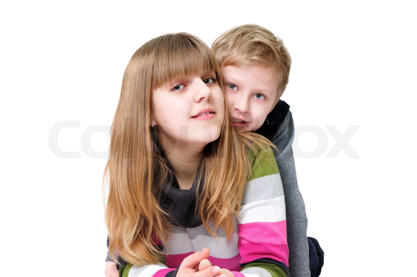 Bruder Und Schwester Sind Die Besten Freunde Stock Bild Colourbox