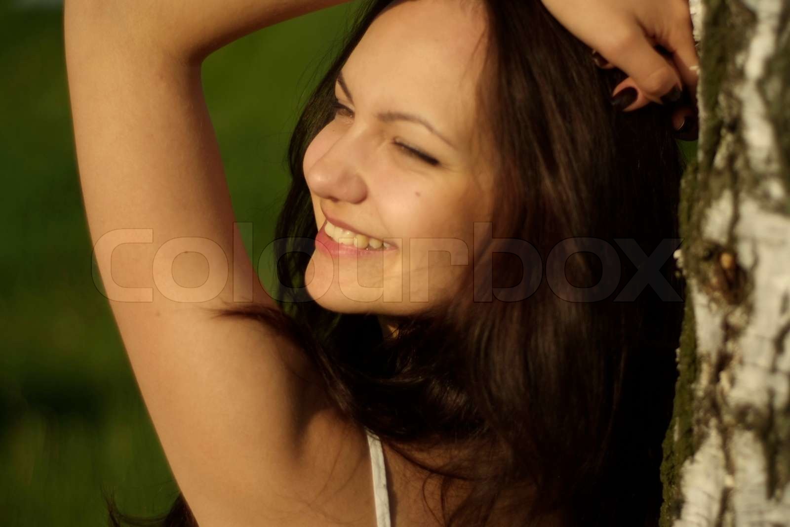 Cute Young Girl Enjoying Life Stock Image Colourbox