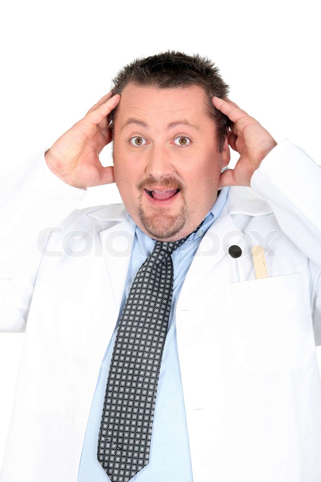 Shocked Male Doctor Stock Image Colourbox