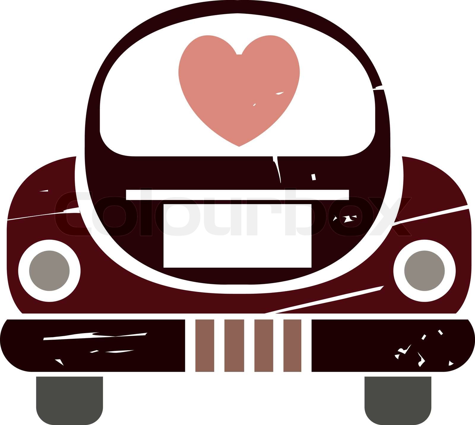 Just Married Car Stock Vector Colourbox