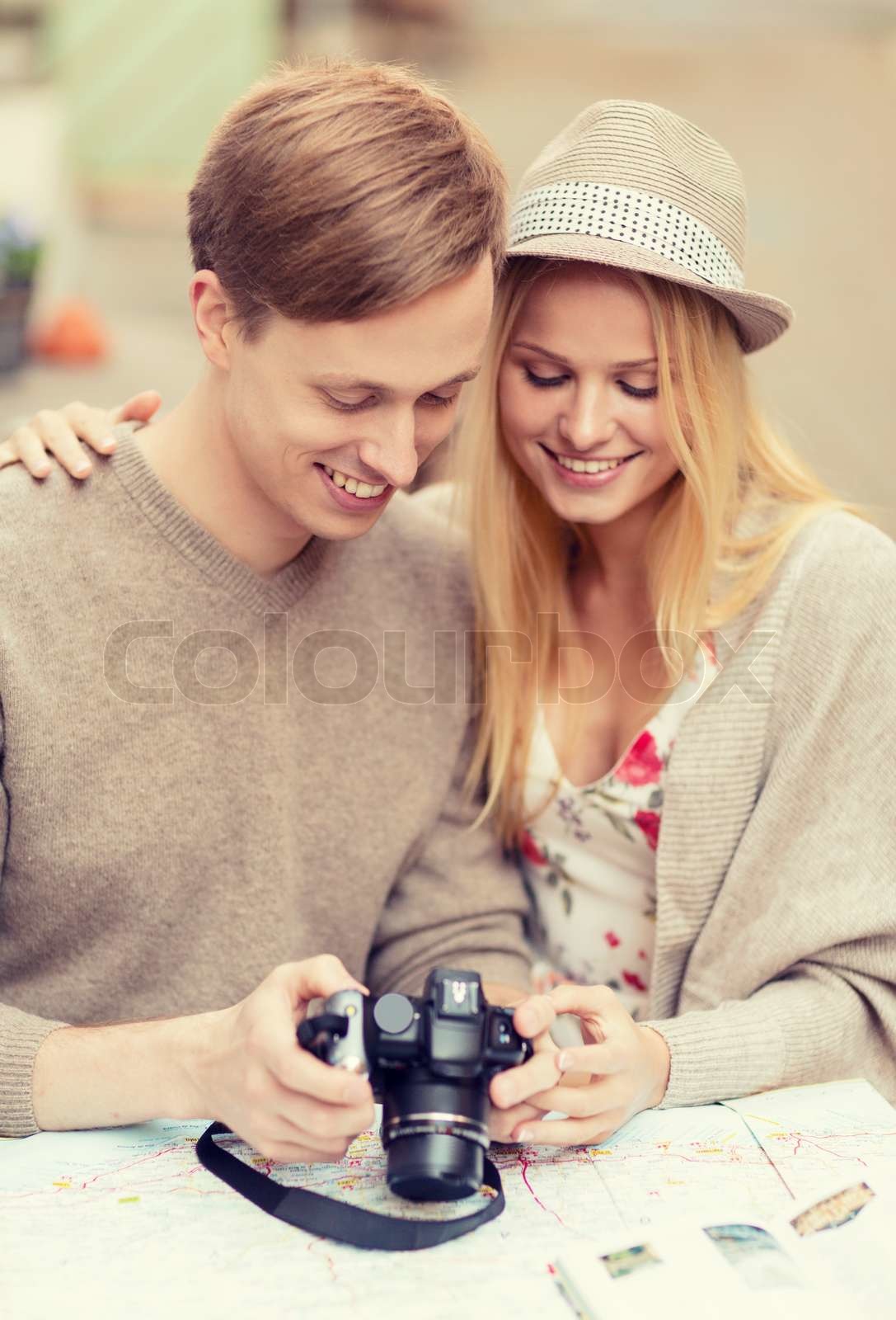 Couple With Photo Camera Stock Image Colourbox