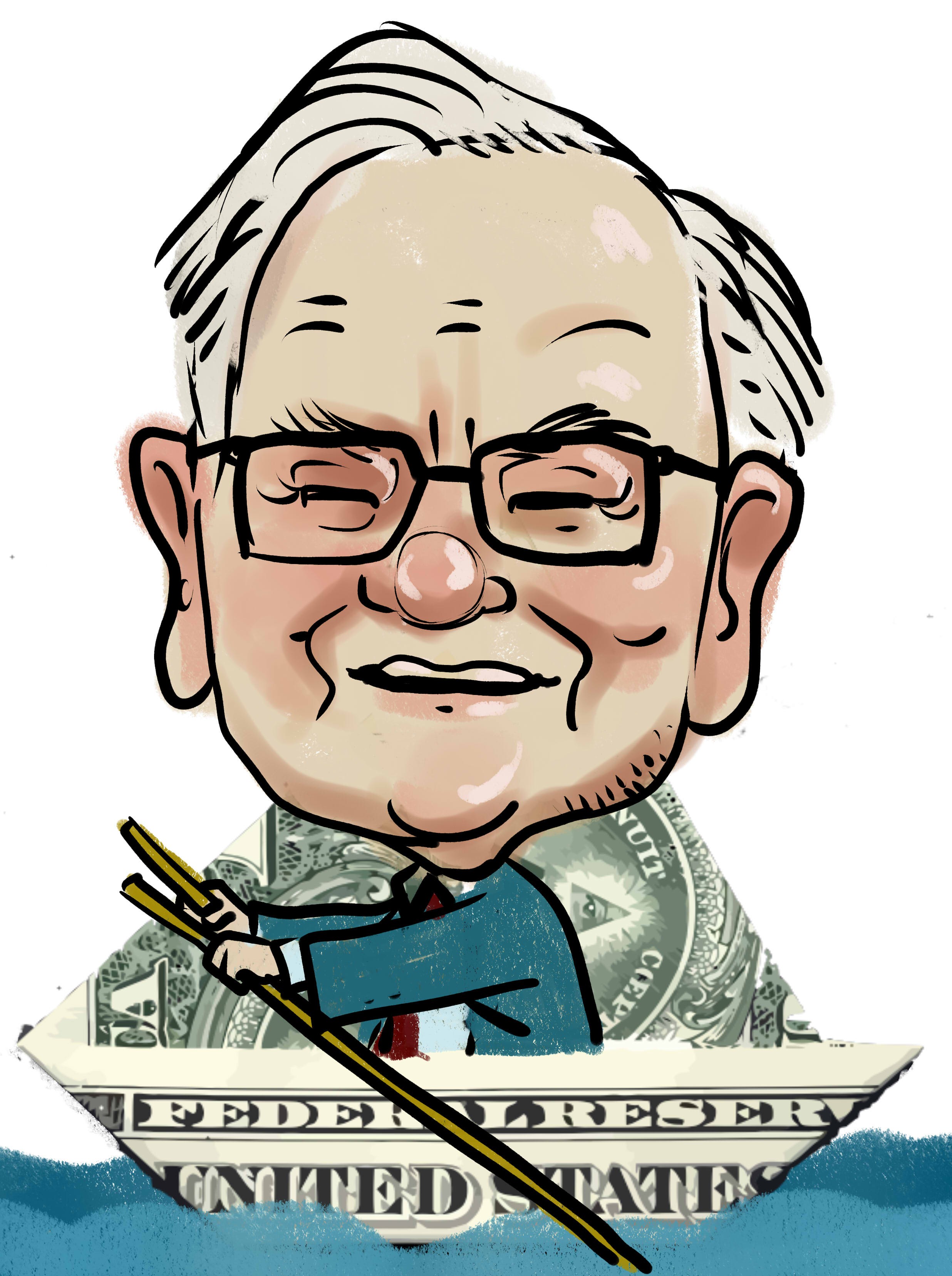 Warren Buffett Caricature Warren Buffett Caricature D