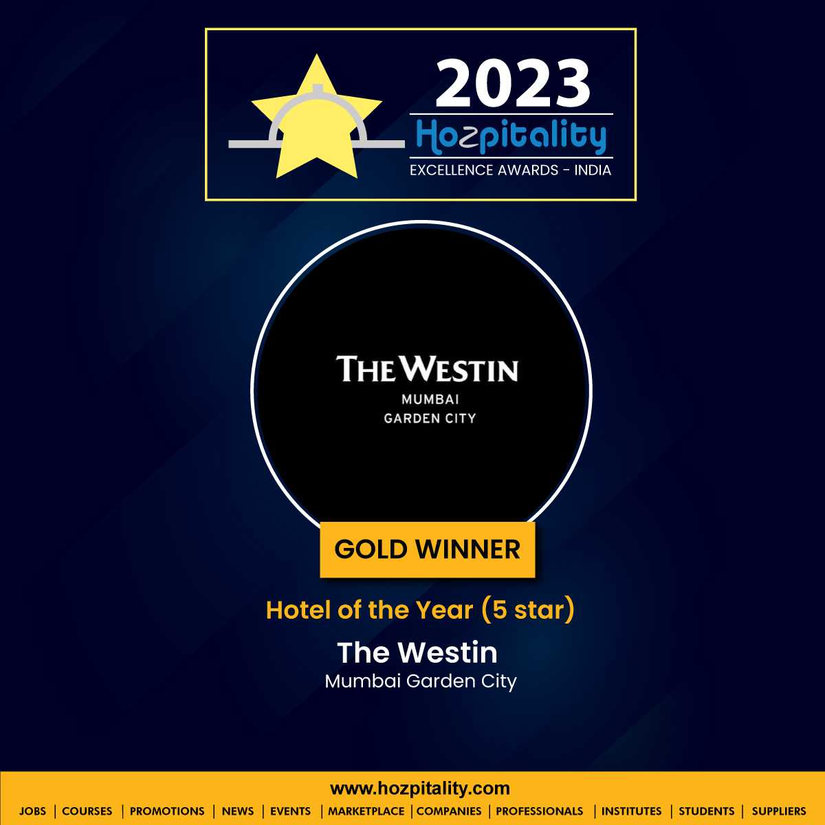 Hozpitality Group The Westin Mumbai Garden City Secures Gold As Best