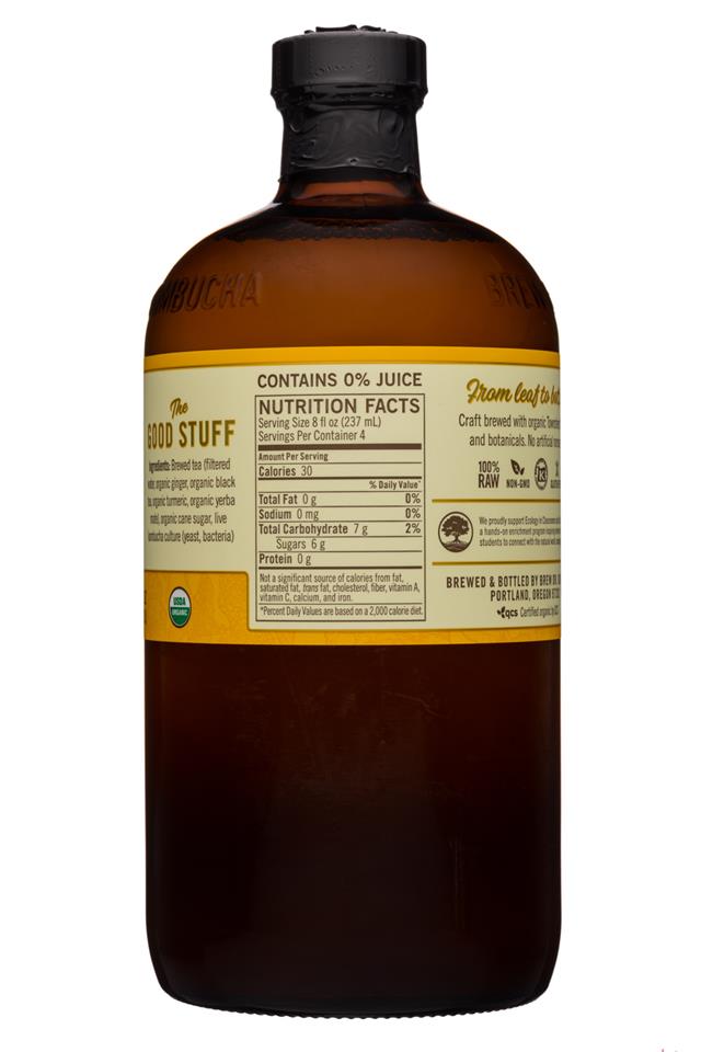 Ginger Turmeric 32oz 2018 Brew Dr Kombucha Product