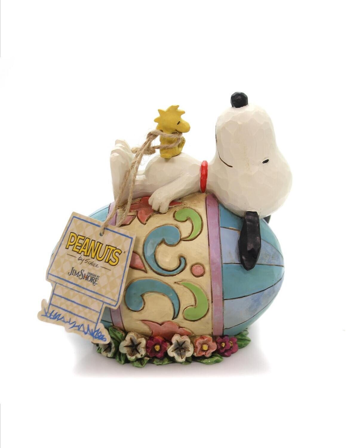 Jim Shore Peanuts Collection Snoopy On An Easter Egg Figurine