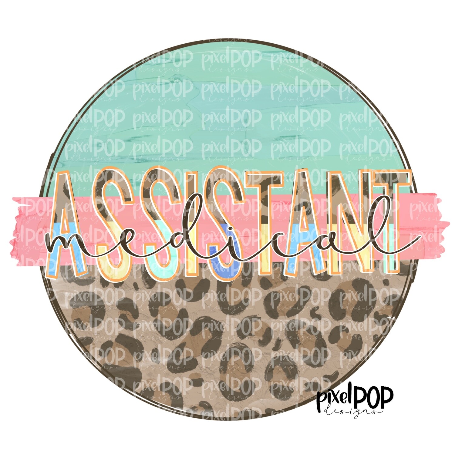 Medical Assistant Leopard And Mint Design Ma Medical Assistant Hand