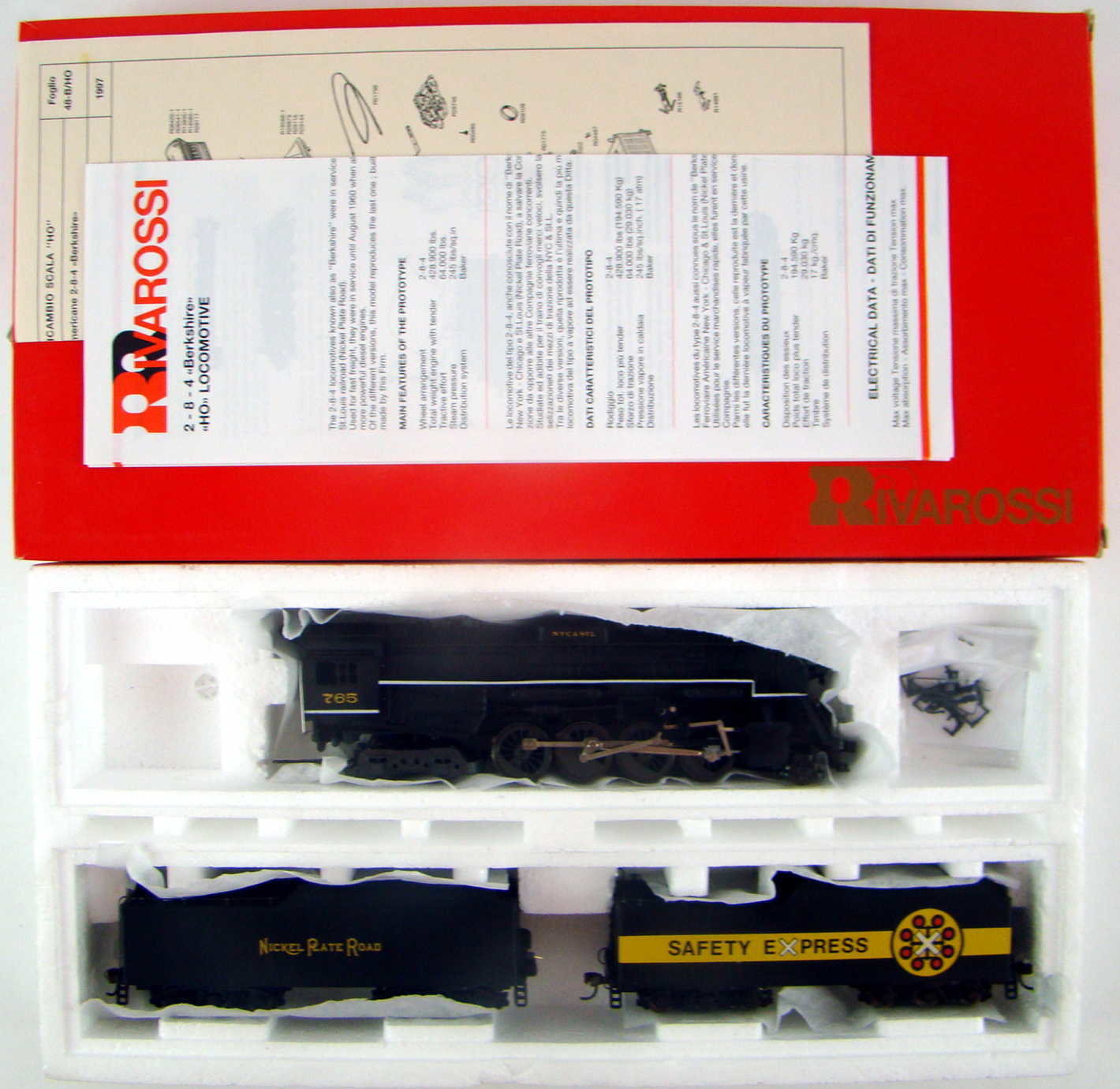 Rivarossi 5438 Nickel Plate Class S 2 2 8 4 Berkshire Locomotive 765 W