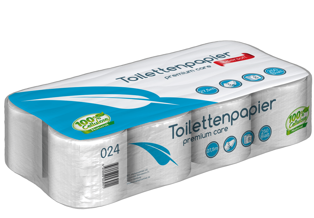 Toilettenpapier 3 Lagig 8 Rollen