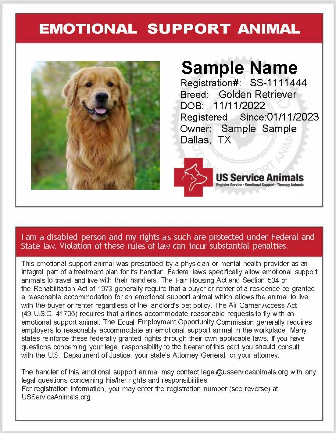 Emotional Support Animal Letter Template Documentplug