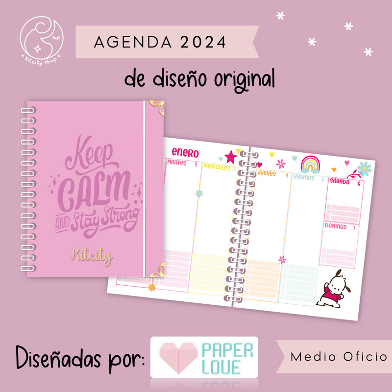 Agenda Semanal 2024 De Diseñador Medio Oficio