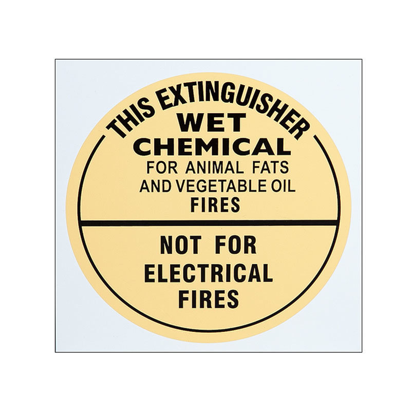 Wet Chemical Fire Extinguisher Sign First Aid Supplies And Fire