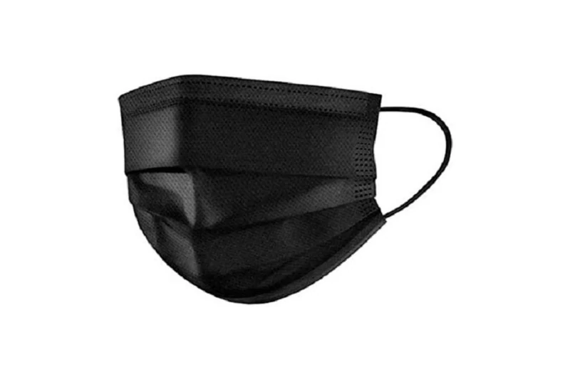 Buy Online 3 Ply Disposable Black Face Mask 50 Pack