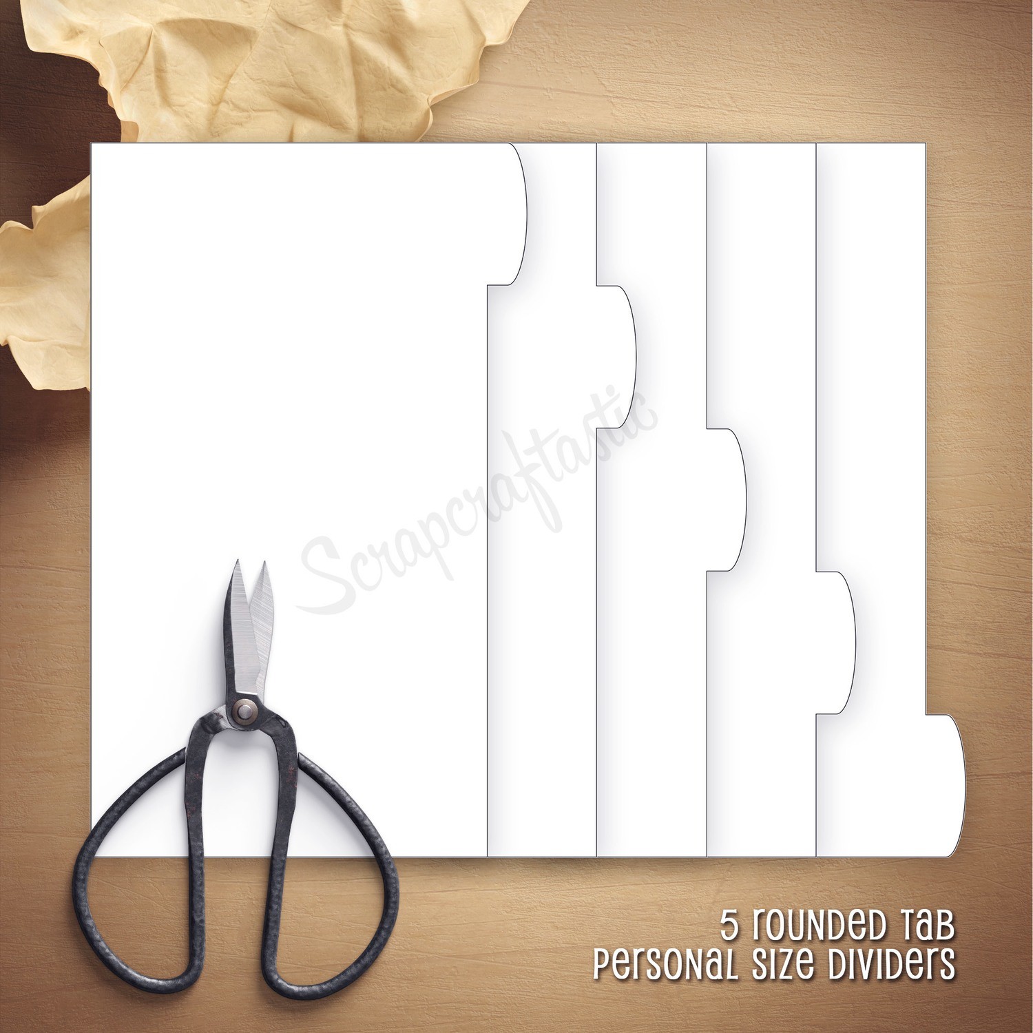 Shop Scrapcraftastic Personal Rings 5 Rounded Tab Divider Printable