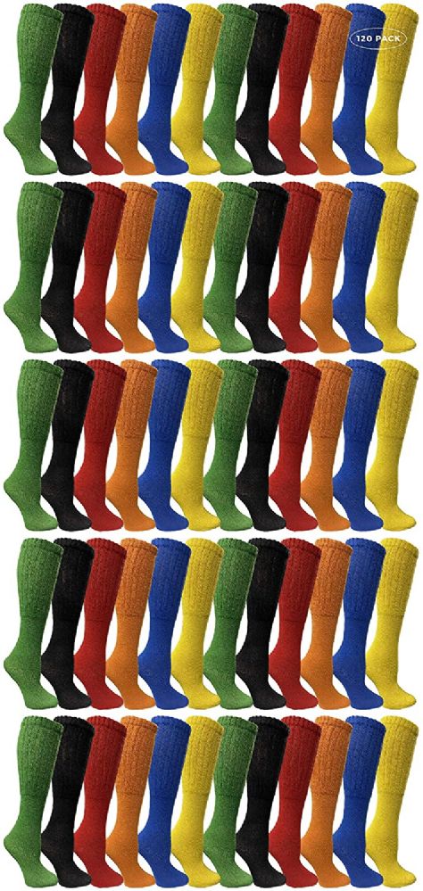 6 Pairs Yacht And Smith Womens Assorted Colored Slouch Socks Size 9 11