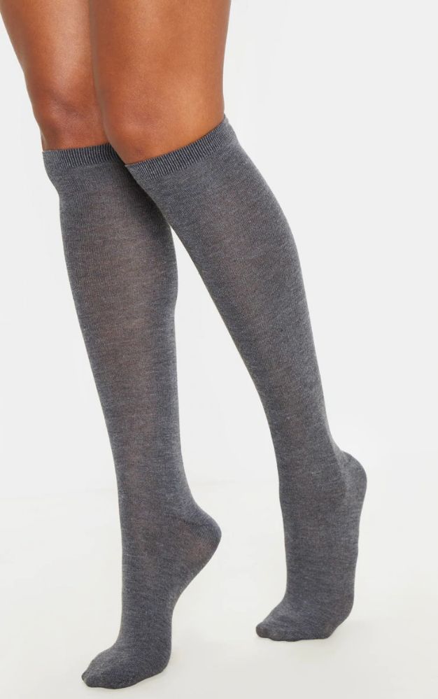 60 Wholesale Yacht And Smith Womens Gray Only Long Knee High Socks Gray