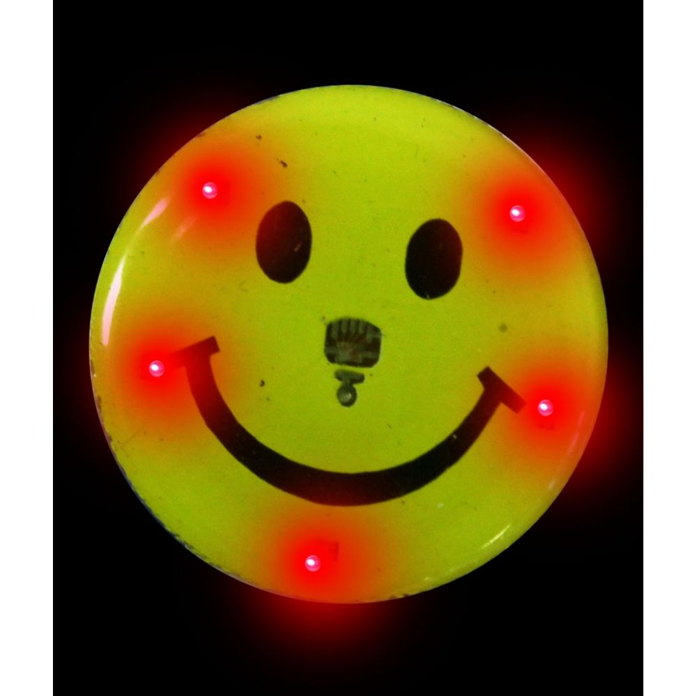 12 Pieces Flashing Smiley Face Blinky Led Party Supplies At