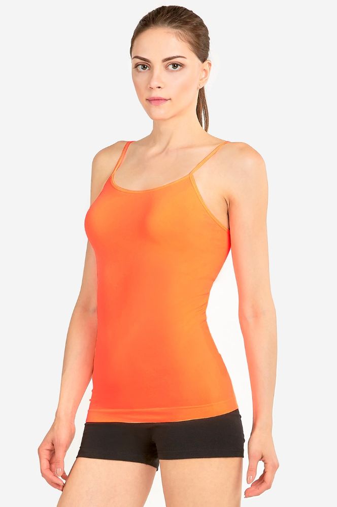 72 Wholesale Mopas Ladies Camisole In Neon Orange At