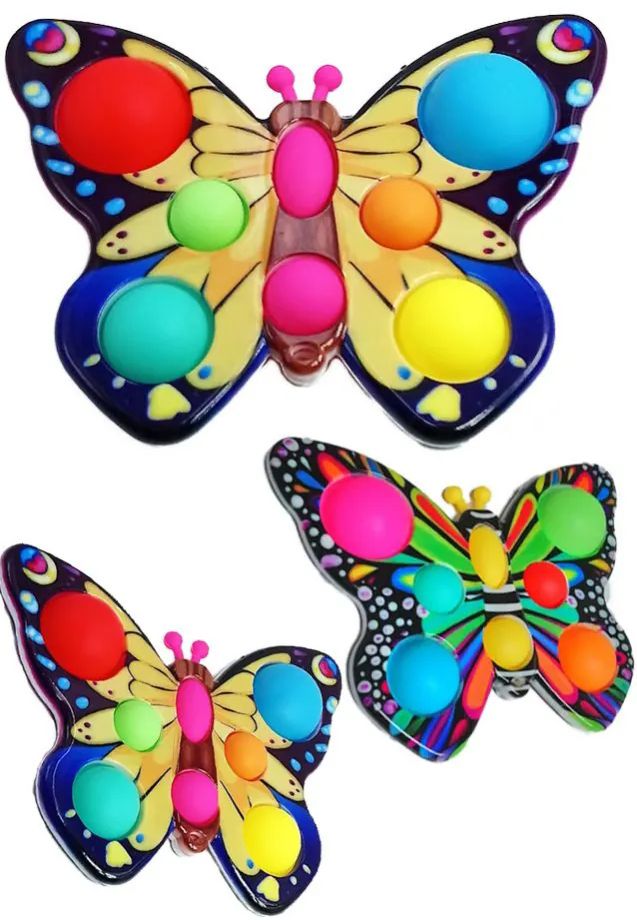 5 Pieces Butterfly Sensory Spinning Toy Fidget Spinners At