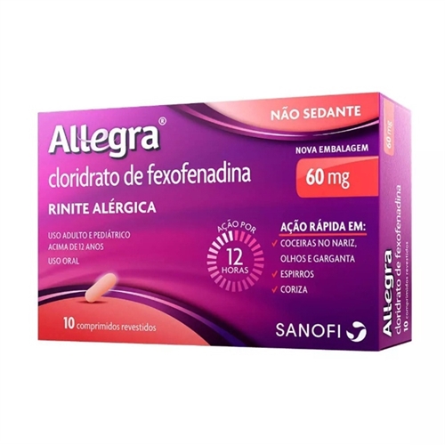 Allegra 60mg 10 Comprimidos Na Drogaria Primus