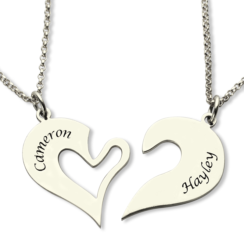 Couples Breakable Heart Necklace