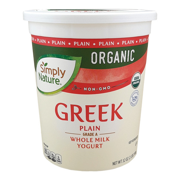 Aldi Simply Nature Organic Whole Milk Plain Greek Yogurt Same Day