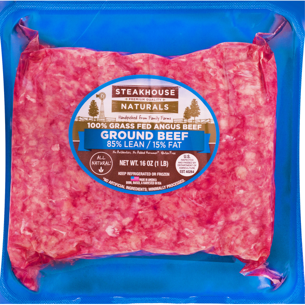 Steakhouse Naturals Ground Beef 8515 Angus 16 Oz Instacart