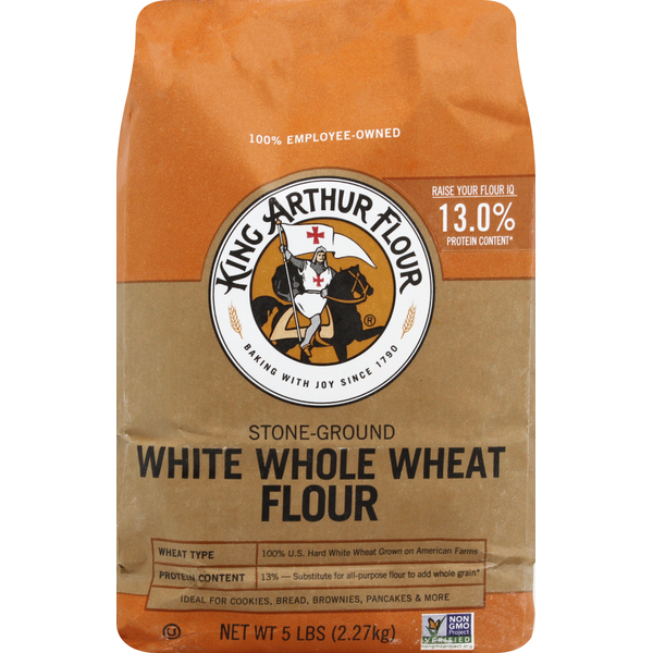 King Arthur Flour Flour White Whole Wheat Stone Ground 5 Lb Instacart